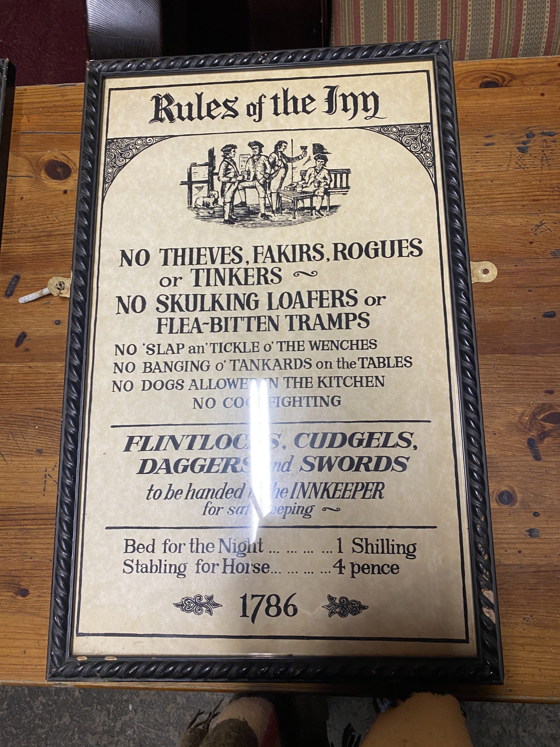 Rules of the inn - Used Pub and Hotel Equipment