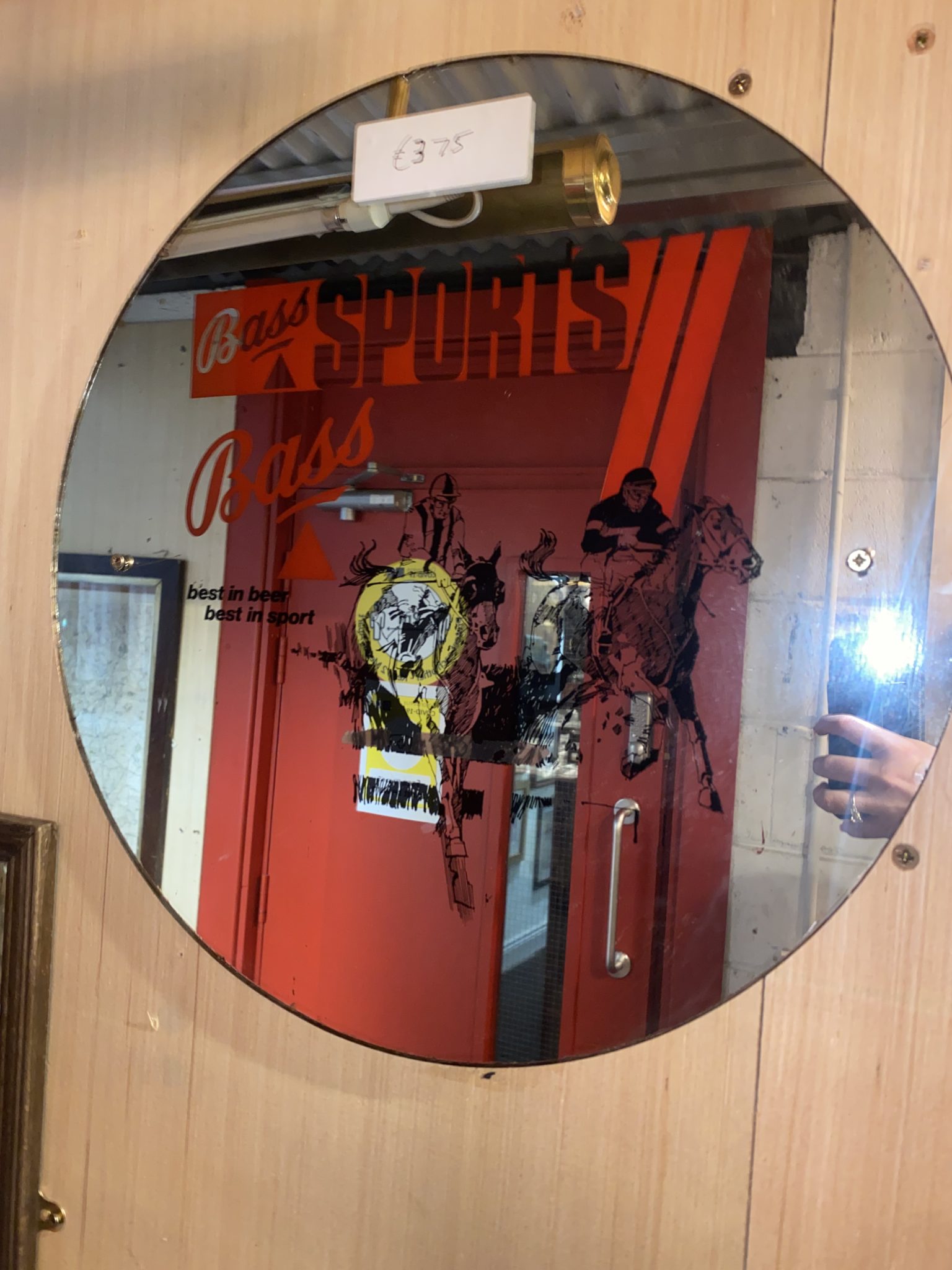 Bass Sports mirror - Used Pub and Hotel Equipment